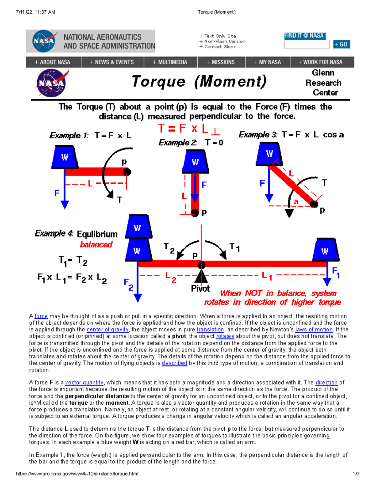 Torque (Moment) - N/A - 7/11/22, 11:37 AM Torque (Moment) grc.nasa/www ...