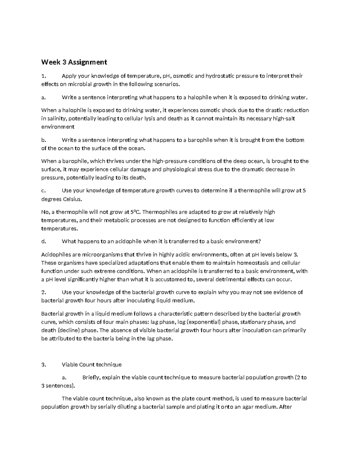 Week 3 Assignment - Week 3 Assignment Apply your knowledge of ...