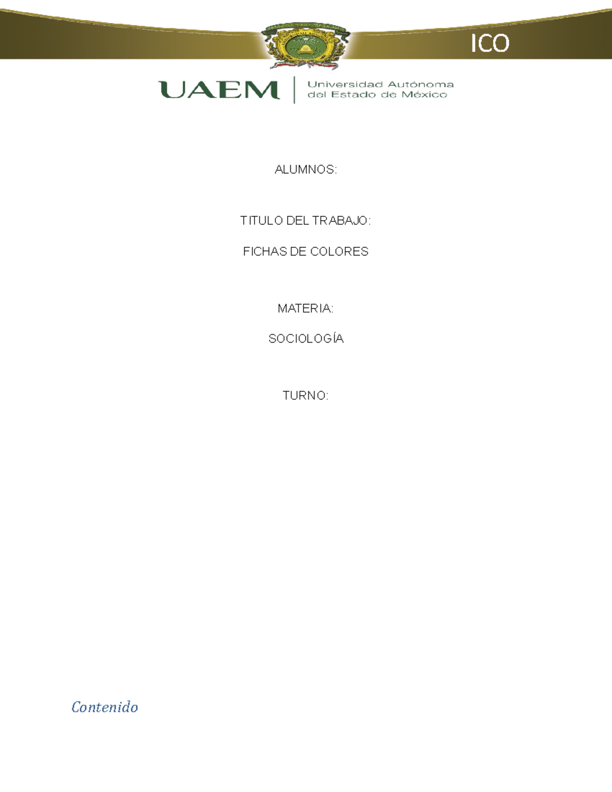 Juego Didáctico (Fichas de Colores) - ICO ALUMNOS: TITULO DEL TRABAJO ...