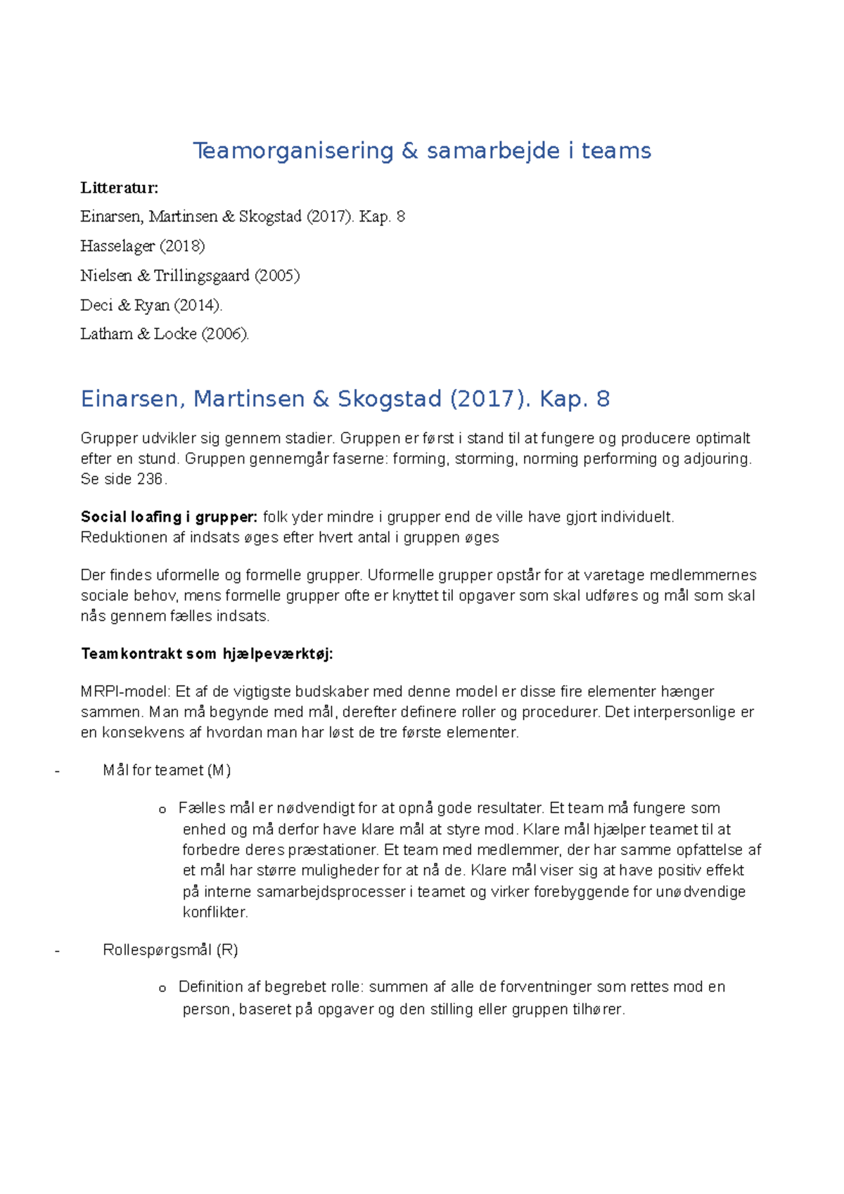 14. Team-organisering - Teamorganisering & samarbejde i teams ...