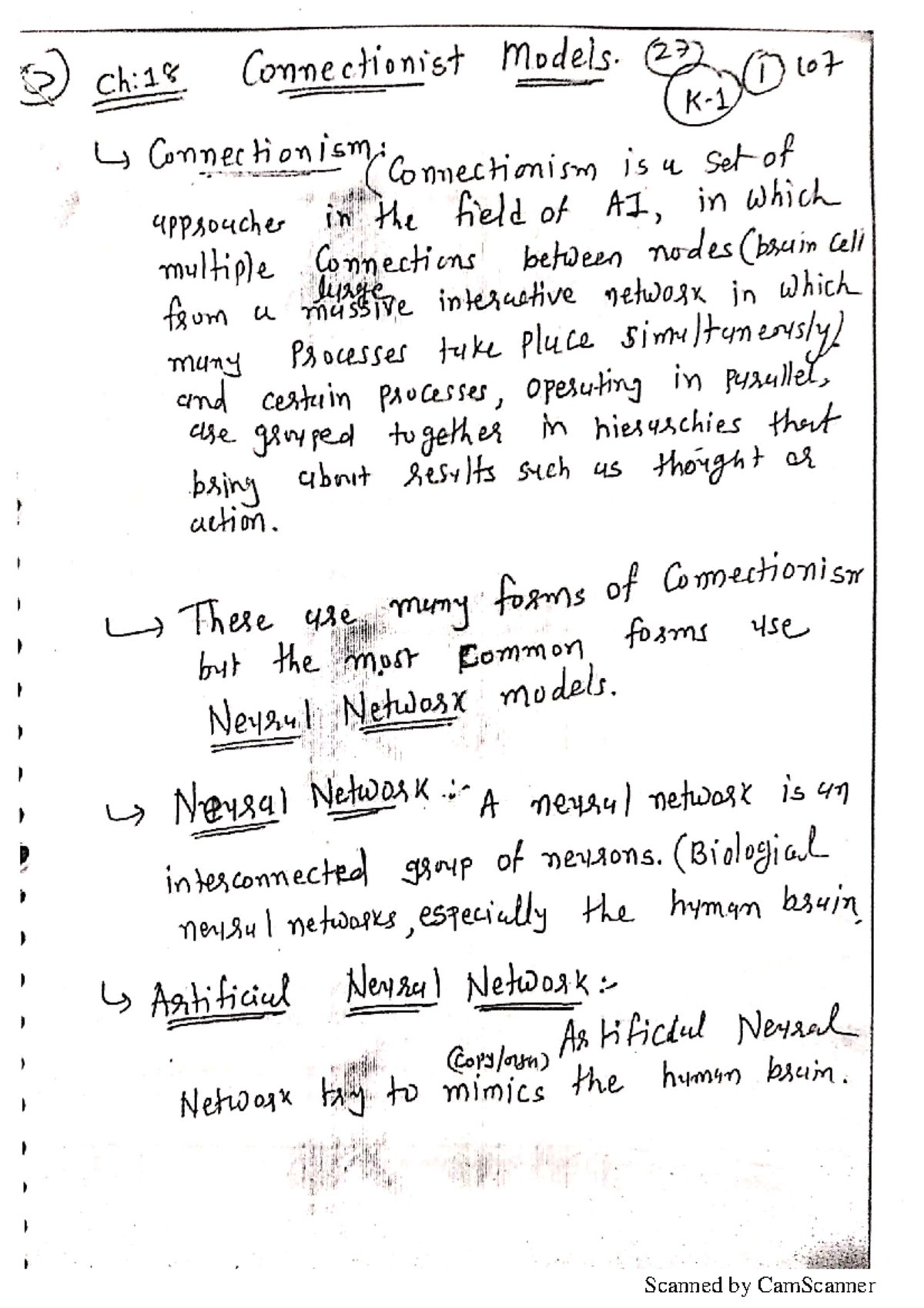 AI Ch-13 connectionist model - Artificial Intelligence - Studocu