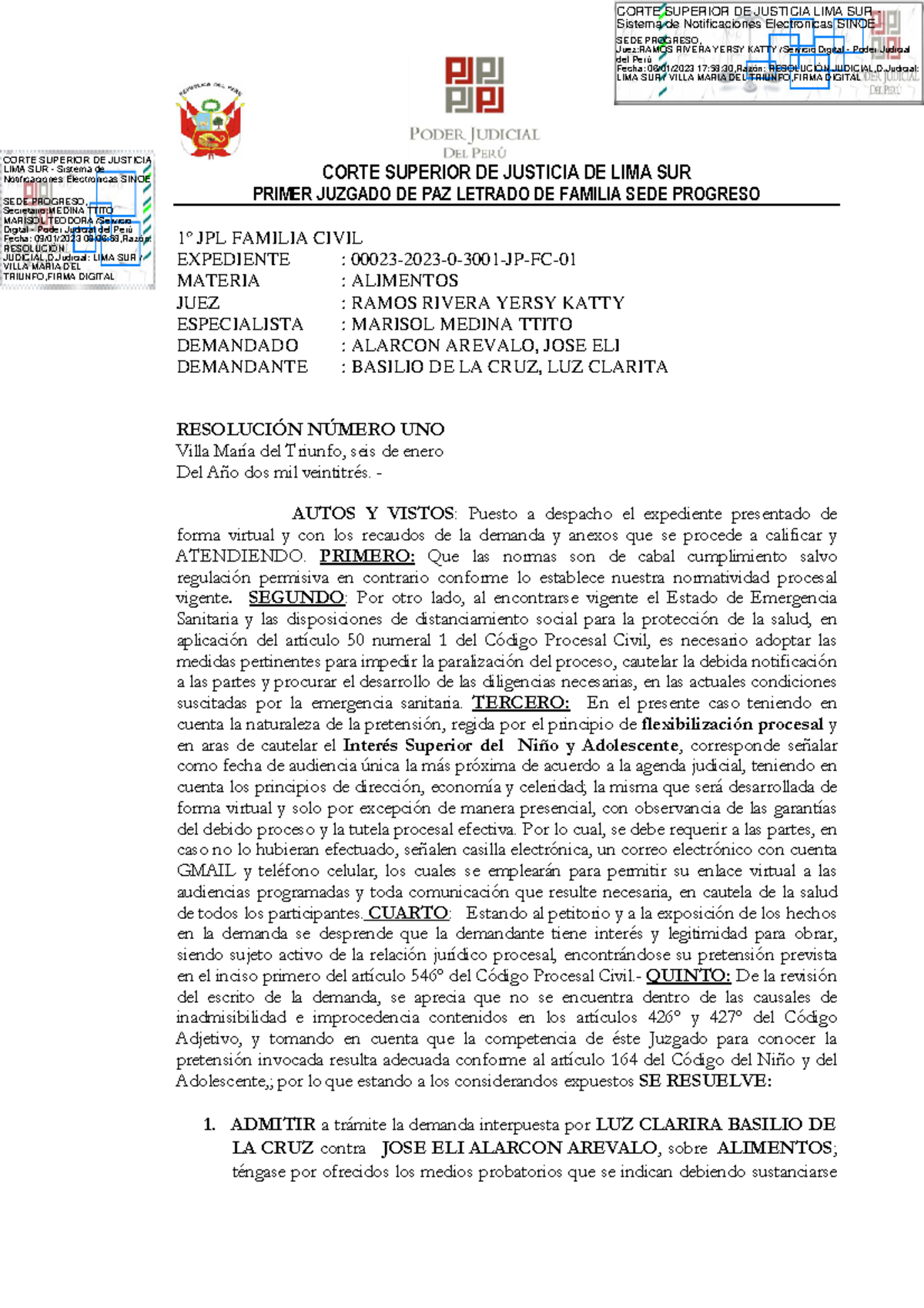 Exp (27) - expediente del poder judicial - CORTE SUPERIOR DE JUSTICIA ...