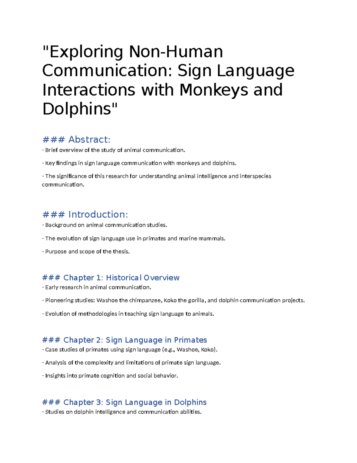 Exploring non-human communications - "Exploring Non-Human Communication ...