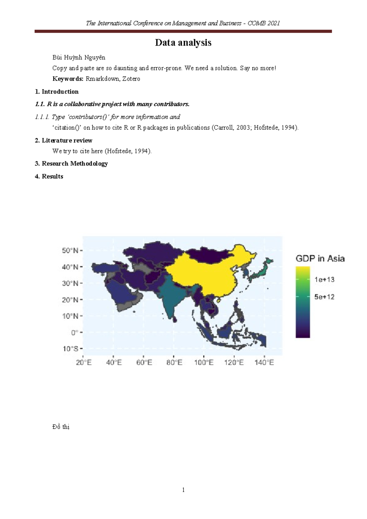 Data Analysis Data Analysis Using R Program The International