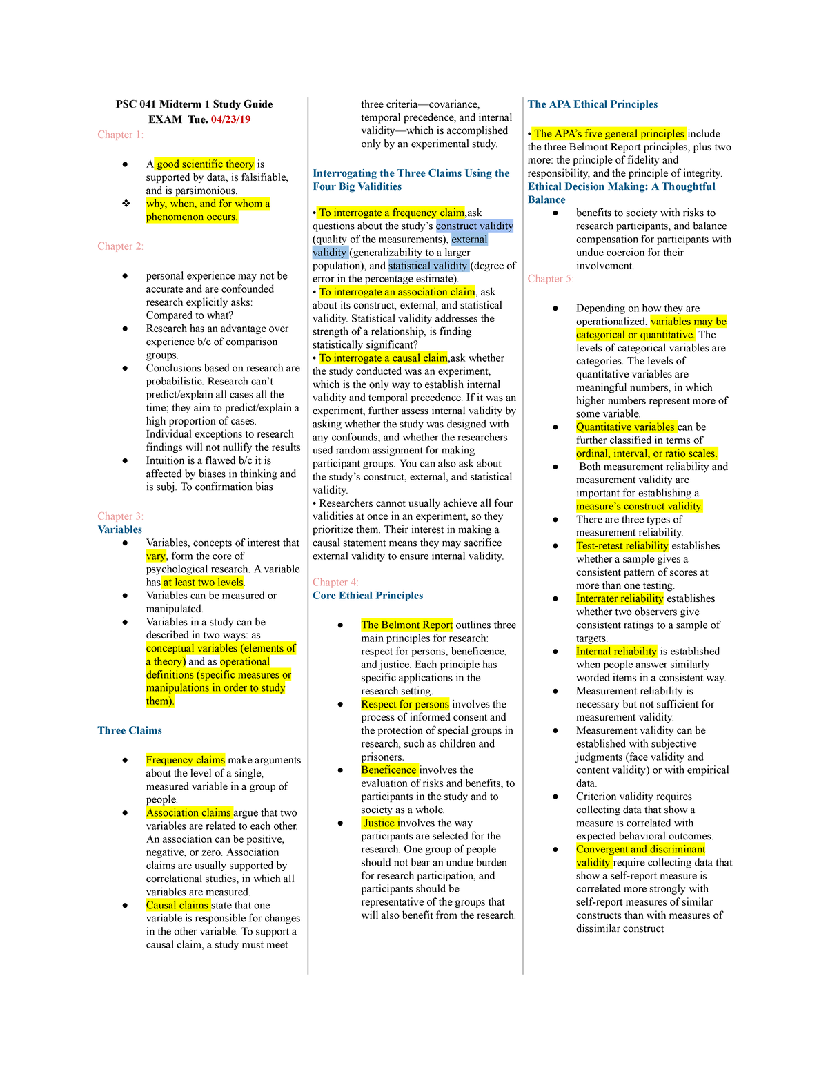 Copy of study guide 1 - Google Docs - PSC 041 Midterm 1 Study Guide ...