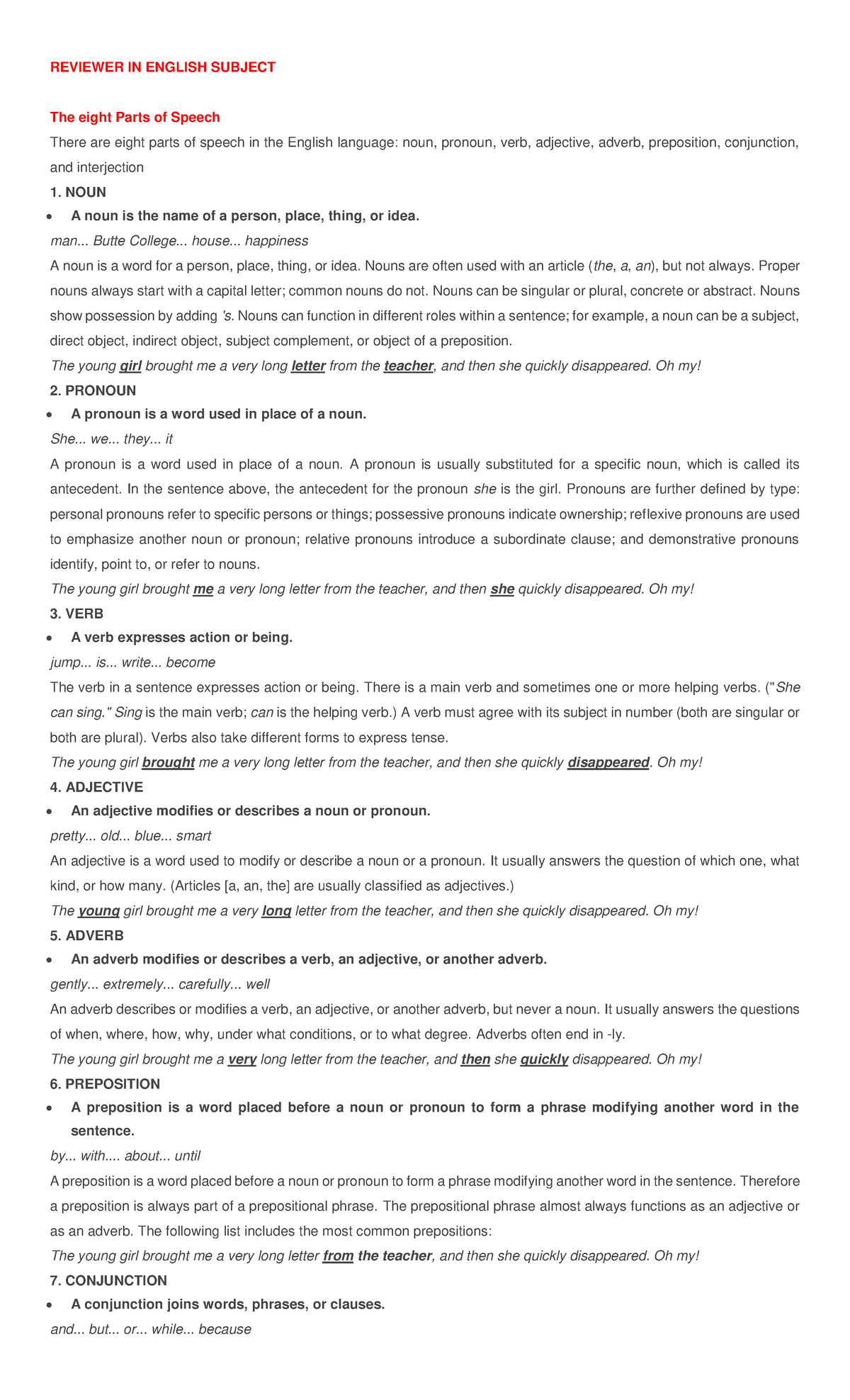 Reviewer In English Subject - REVIEWER IN ENGLISH SUBJECT The eight ...