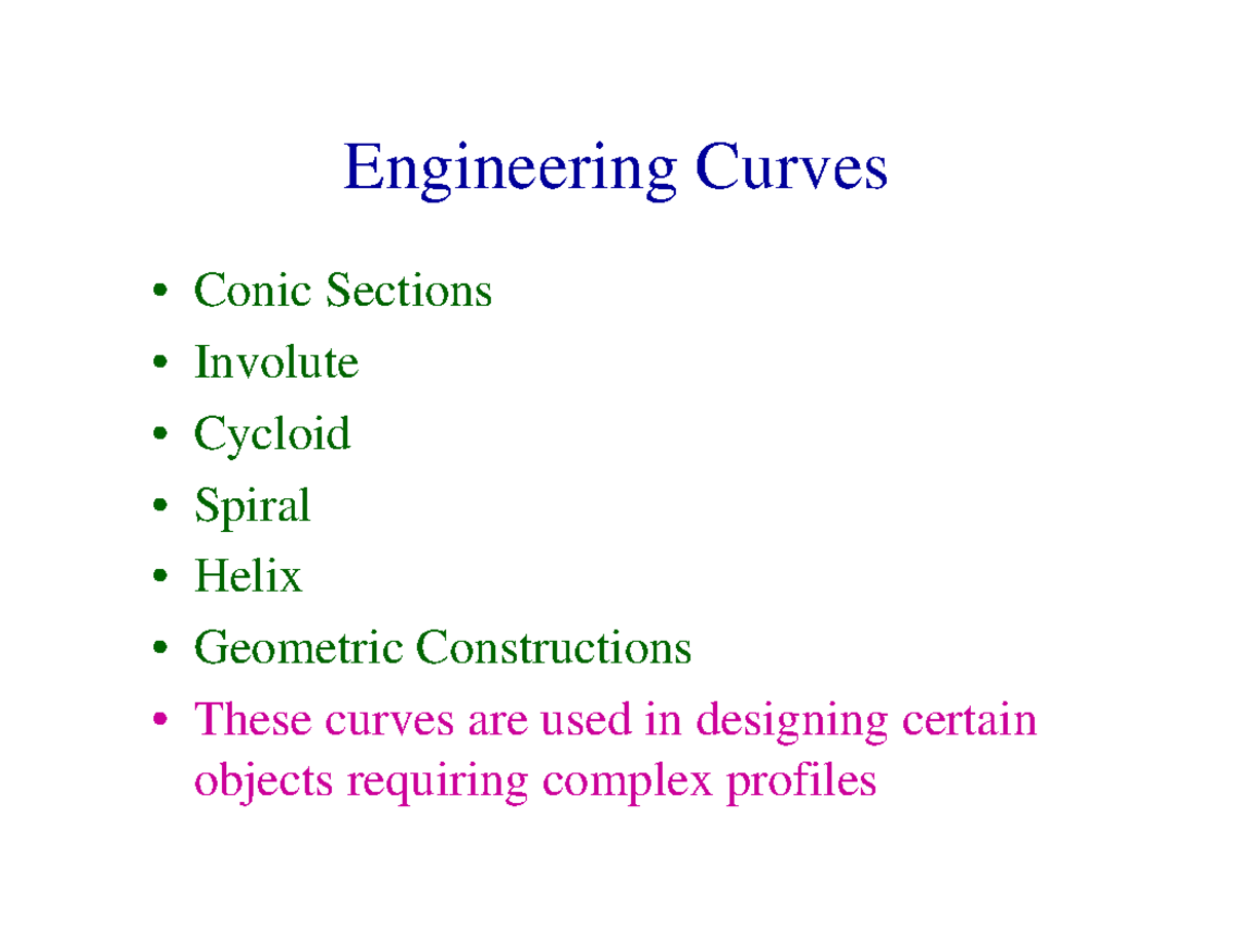 Engg-curves - best notes - Engineering Curves • Conic Sections ...