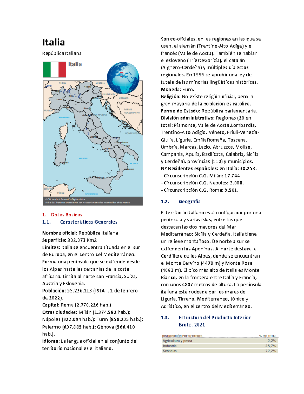 Descripcion De Italia | Italie Carte Geografica – JNSYU