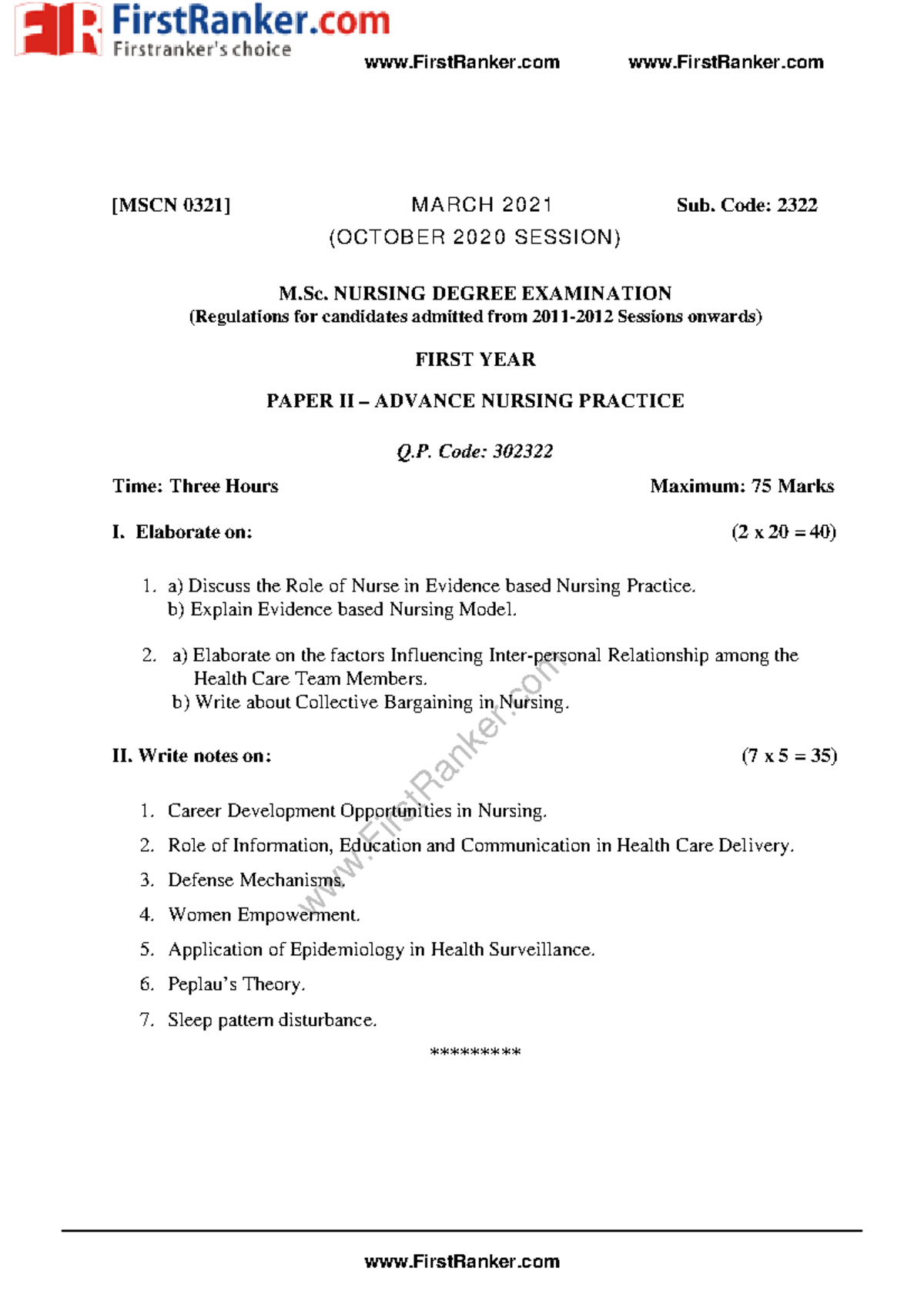 Frd A130621 A2006 36 First Ranker - FirstRanker [MSCN 0321] M ARCH 2 0 ...