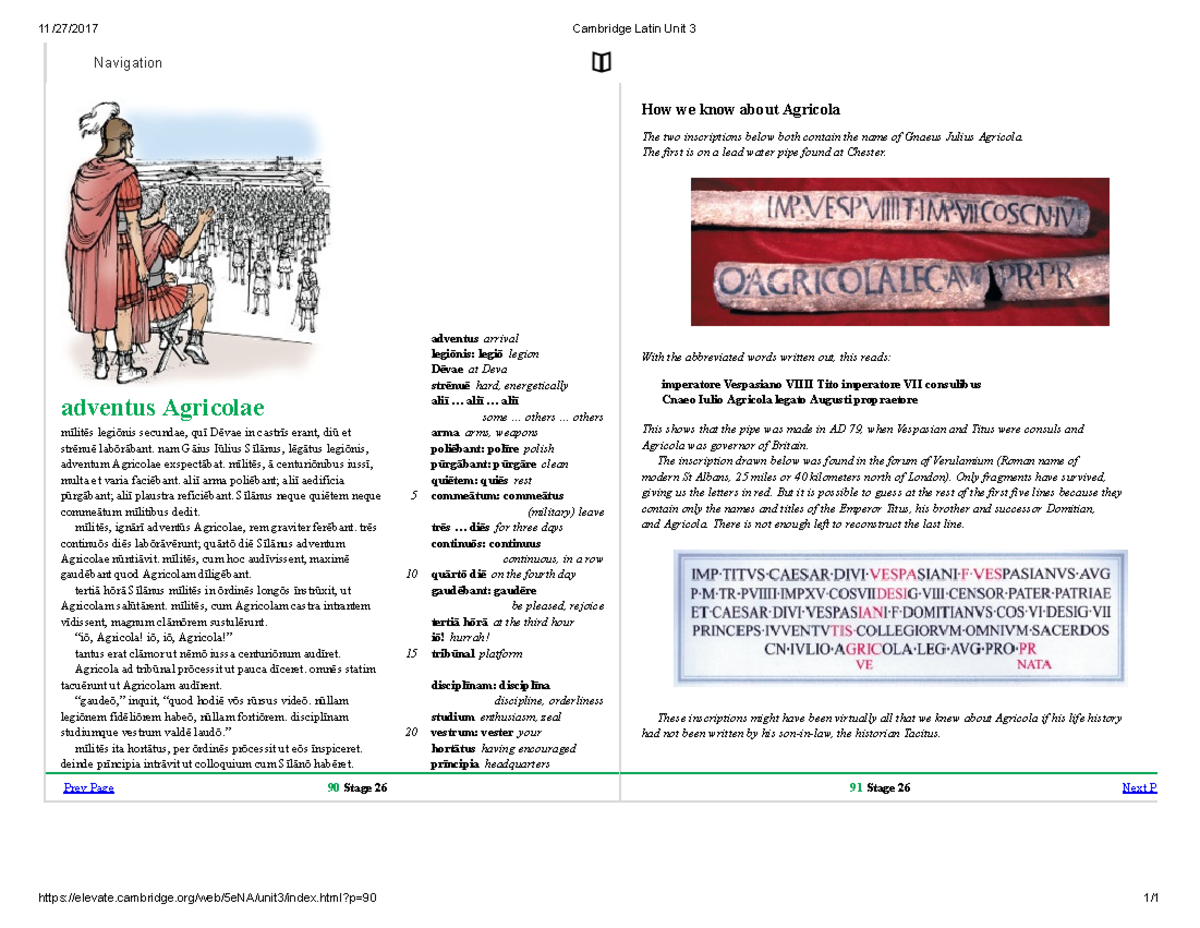 Pp - latin stage 29 pages 90-104 helena schools cambridge in latin ...