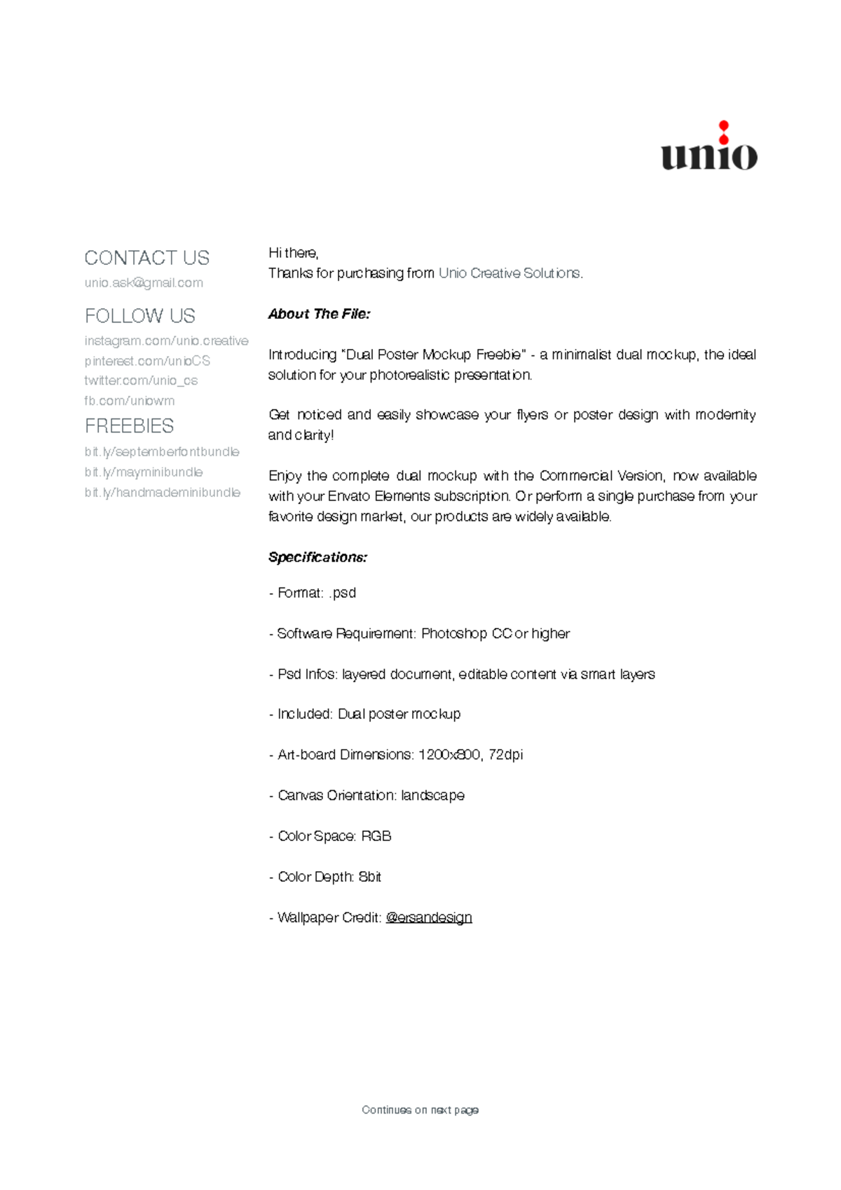 Help - dfghjkloiuytrewq - Hi there, Thanks for purchasing from Unio Creative Solutions. About ...