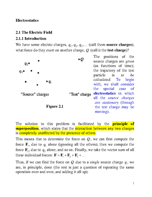 Semester-Test1 (coulomb's law, electric field, gauss law,electric ...