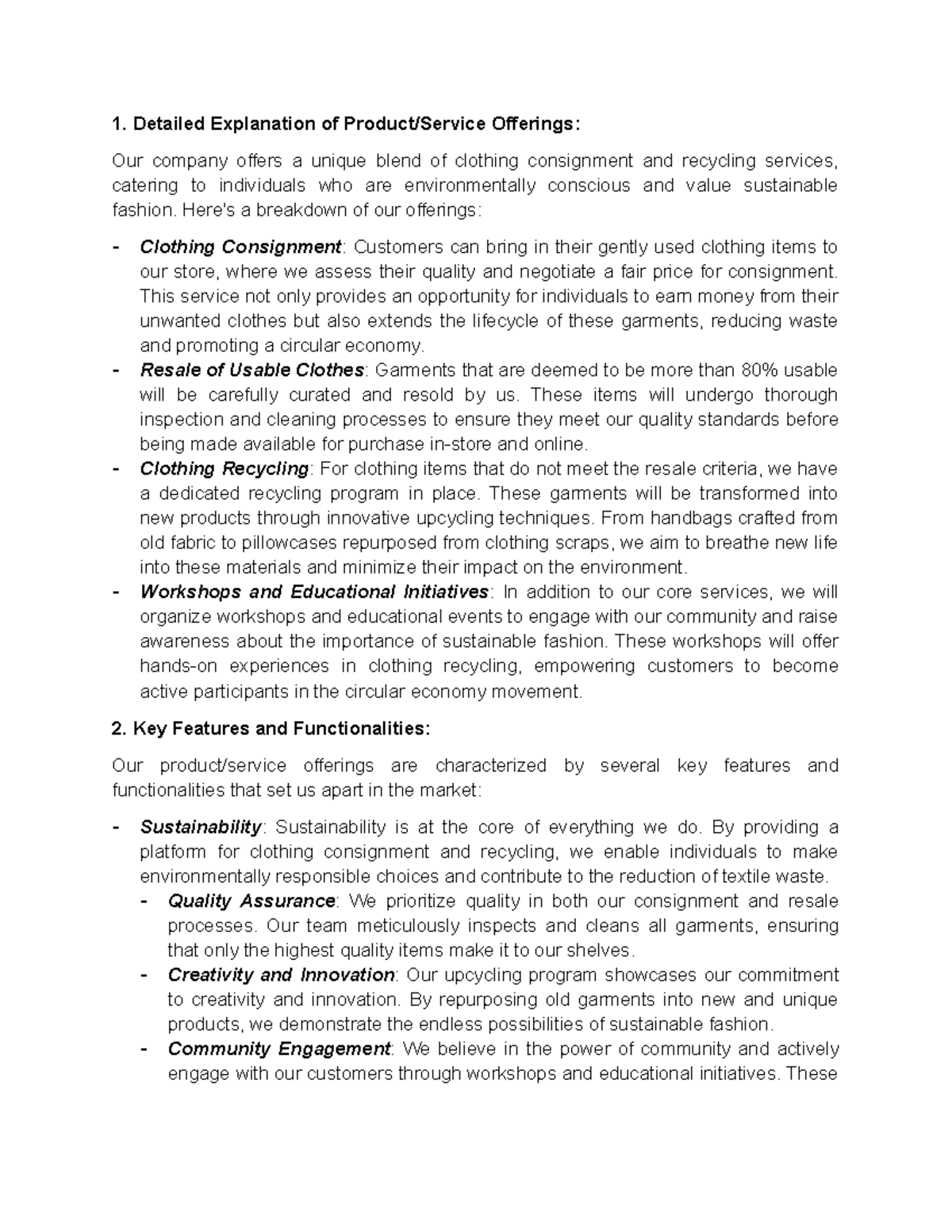 Presentation Outline - Product Overview - Detailed Explanation of ...