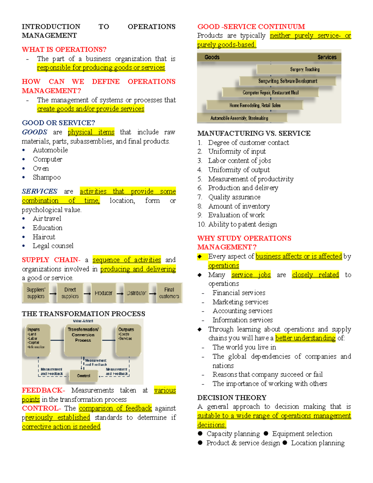 PRE LIM OPT Mngmnt - REVIEWER FOR PRE-LIM EXAMS - INTRODUCTION TO ...