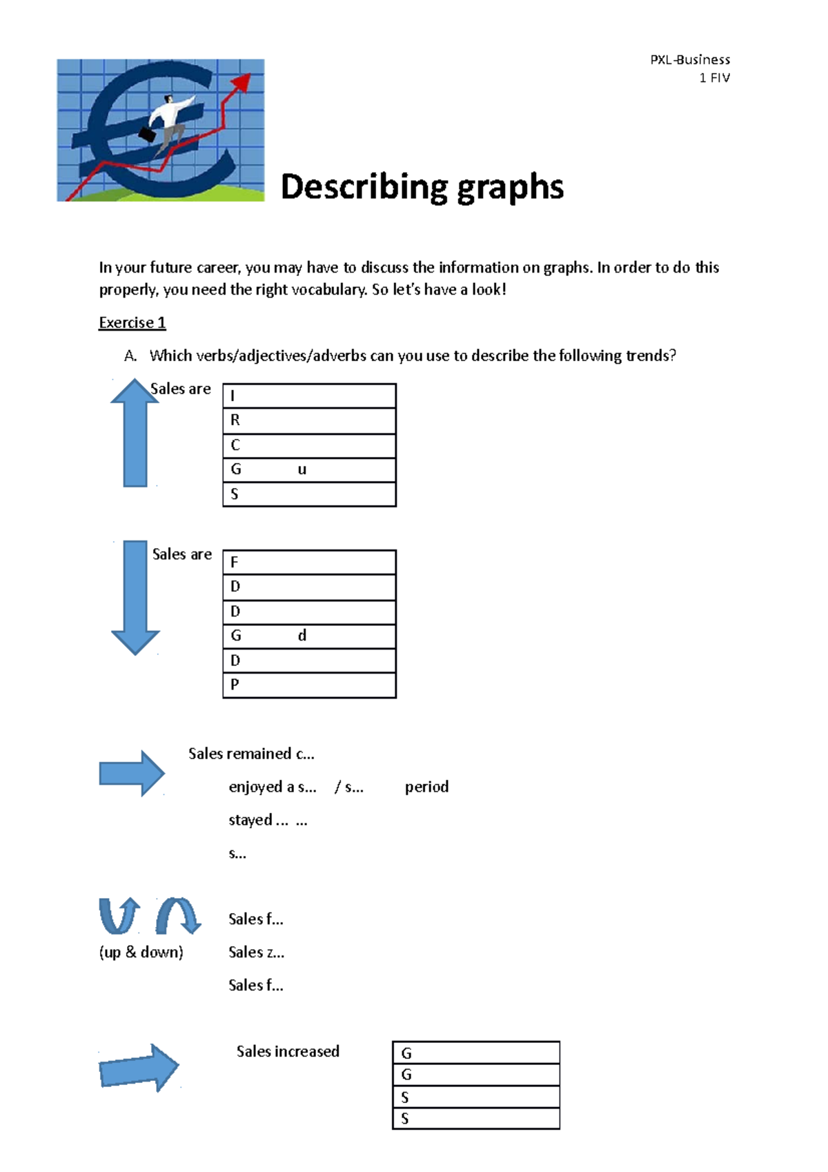 Describing graphs exercises - new - 1 FIV Describing graphs In your ...