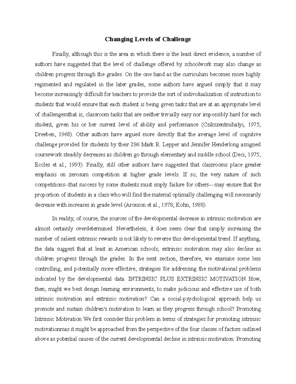 Changing Levels of Challenge - Changing Levels of Challenge Finally ...