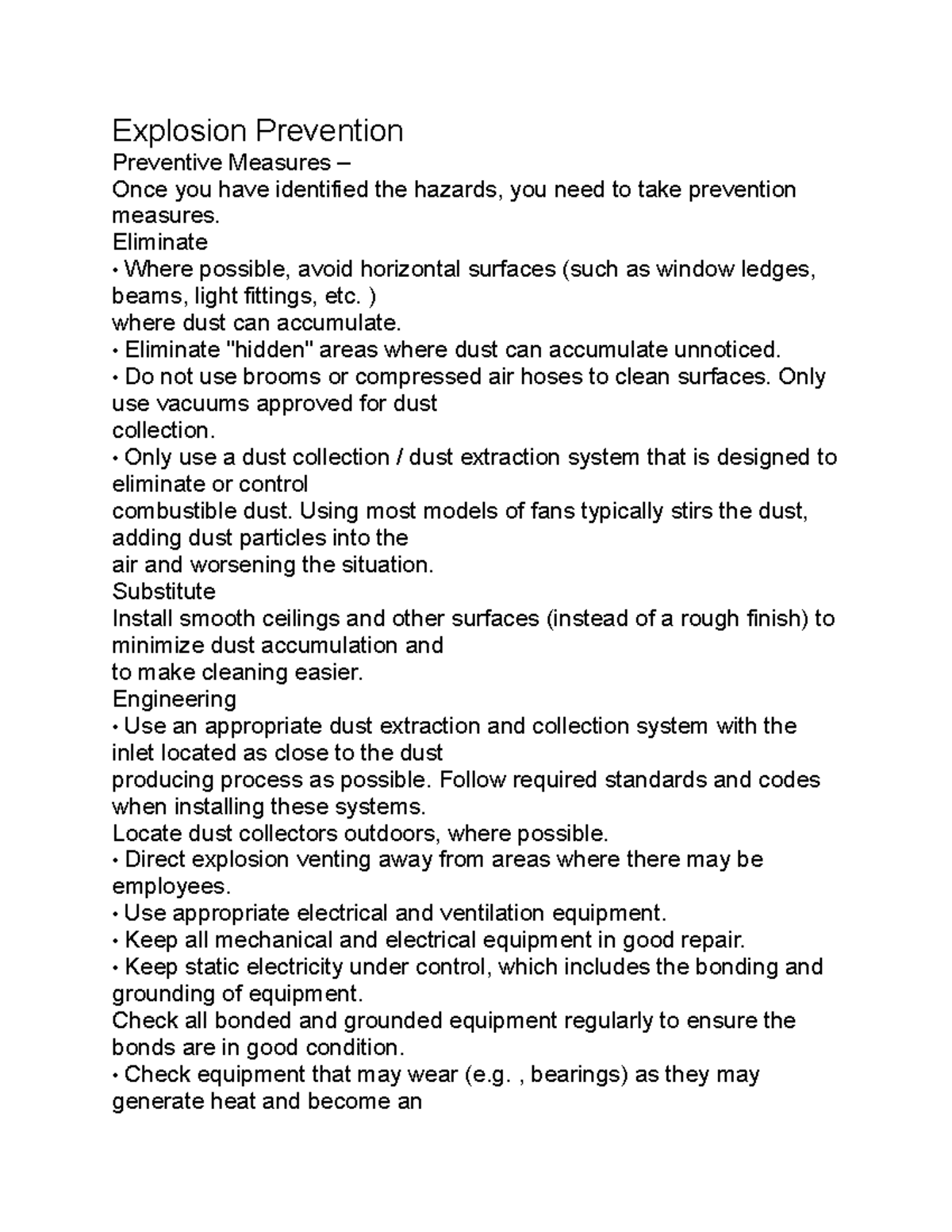 Explosion Prevention - Explosion Prevention Preventive Measures – Once ...