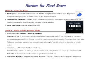 Astronomy Final Exam Study Guide - Chapter 2: Light and Matter Light is ...