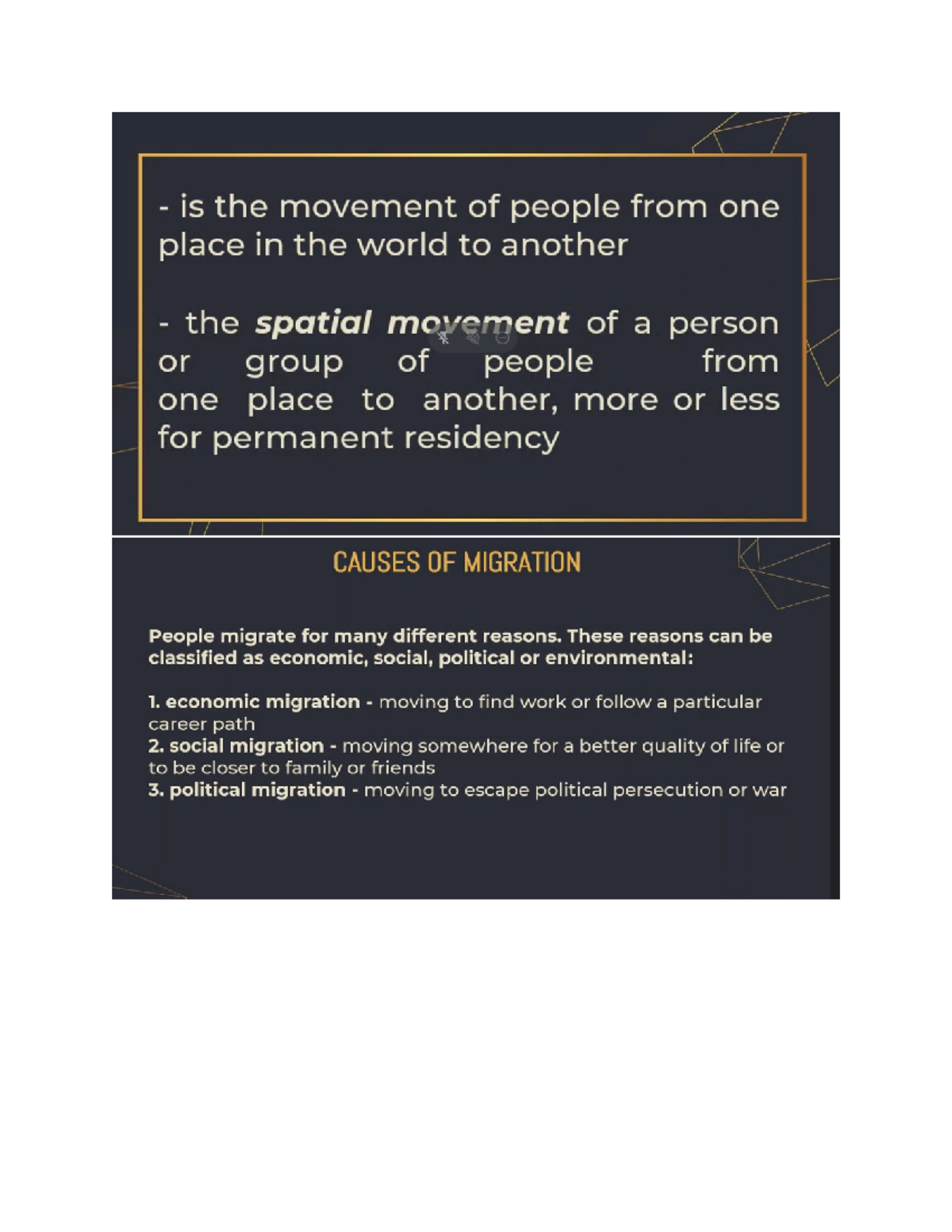 Migration - The Contemporary World - Studocu