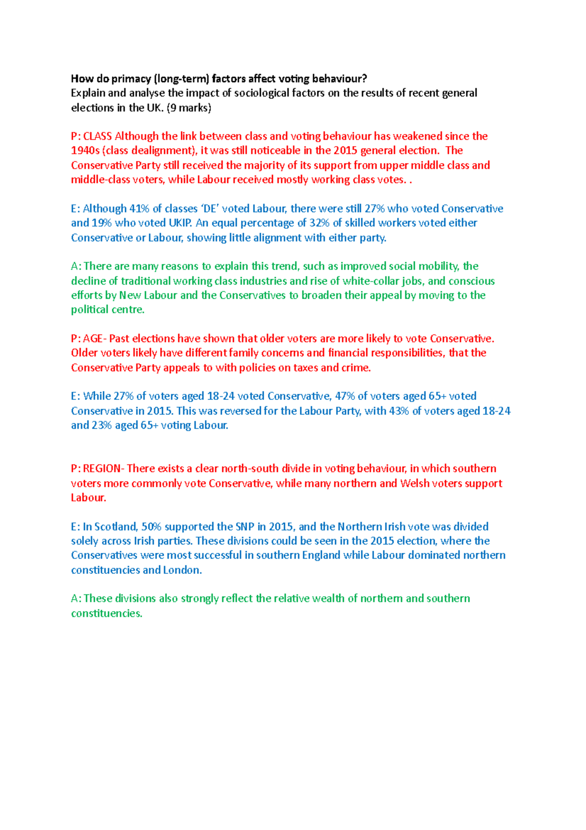 How do primacy - Politics practice questions - How do primacy (long ...