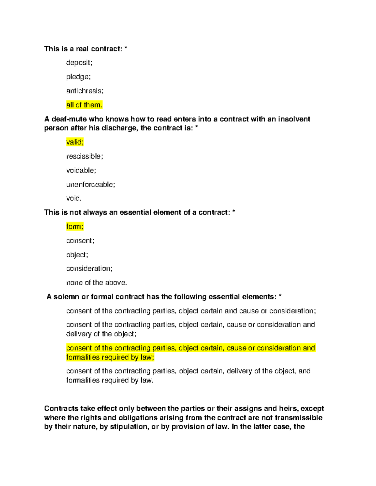 Oblicon Sample Questions AND Answers - Bachelor of Science in ...