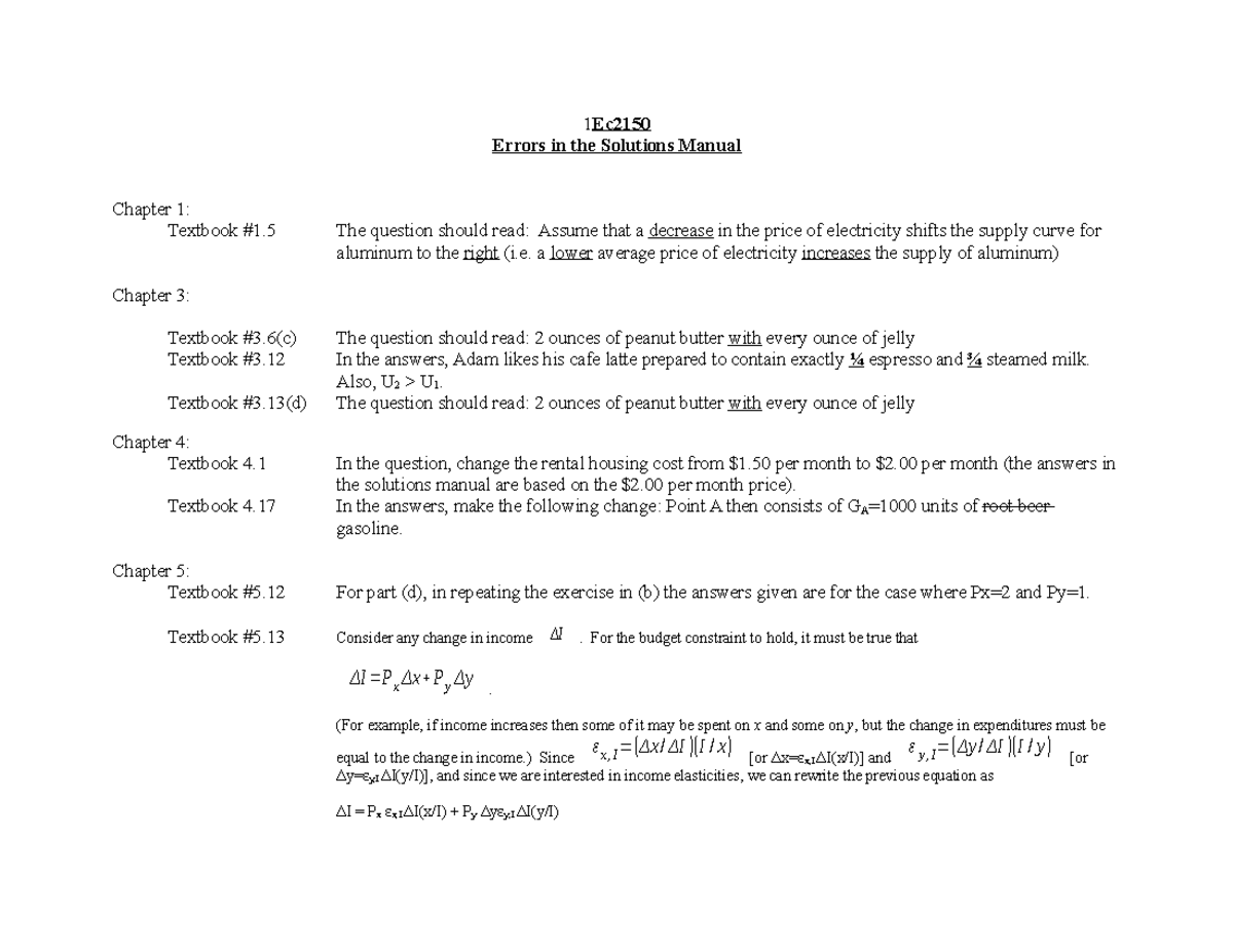 Errors in the Solutions Manual-2 - 1 Ec Errors in the Solutions Manual ...