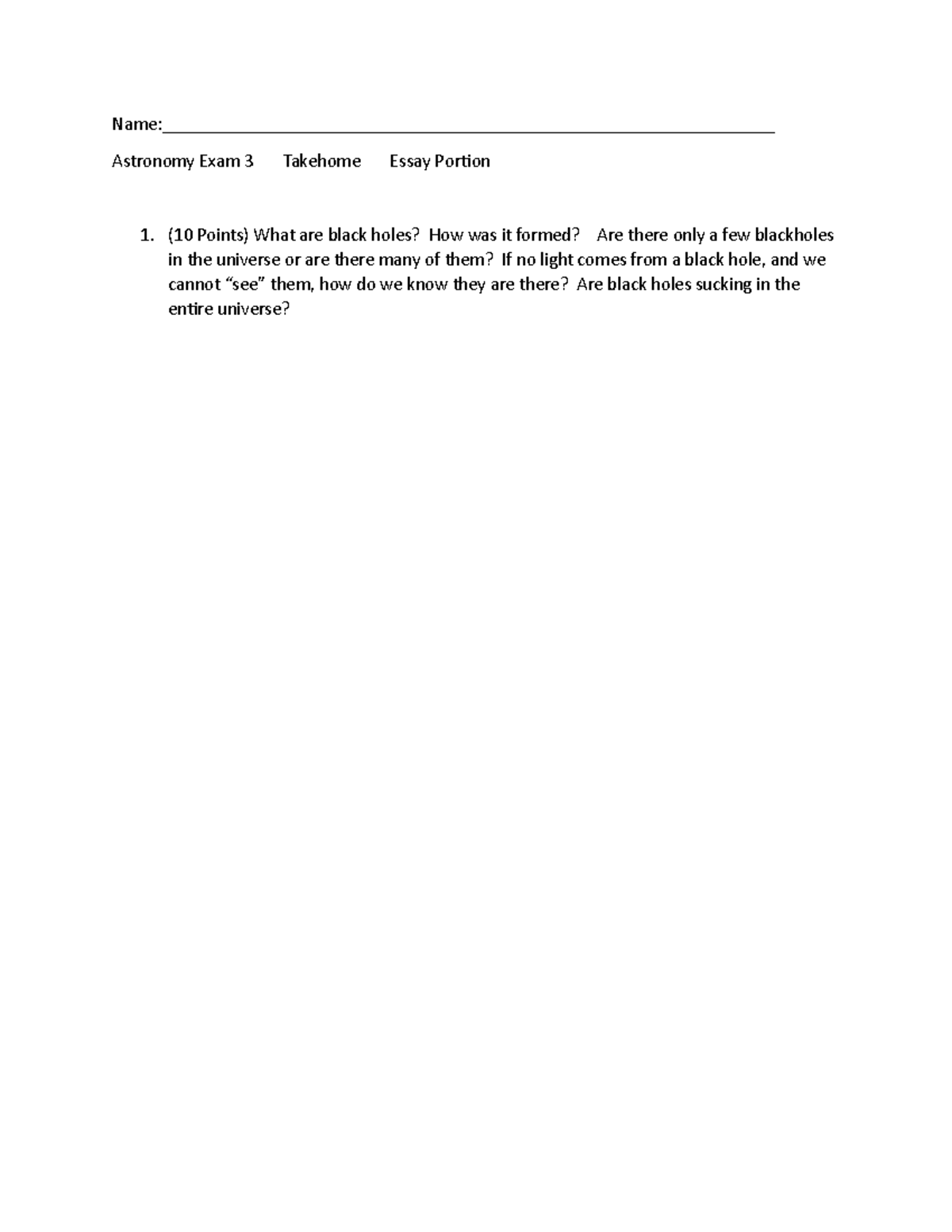 Astronomy Exam 3 Essay portion - - Studocu