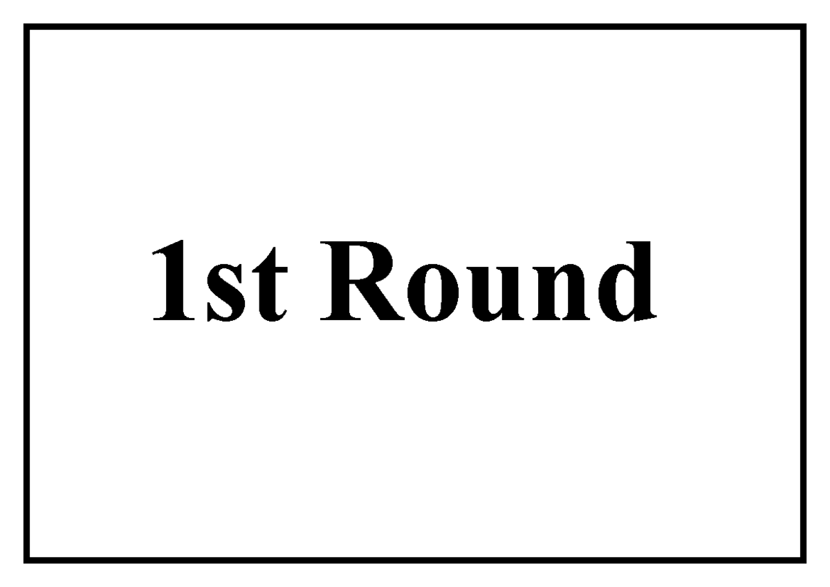 1st Round - ömm - Neuropsychological tests - 1st Round Quarter Final ...