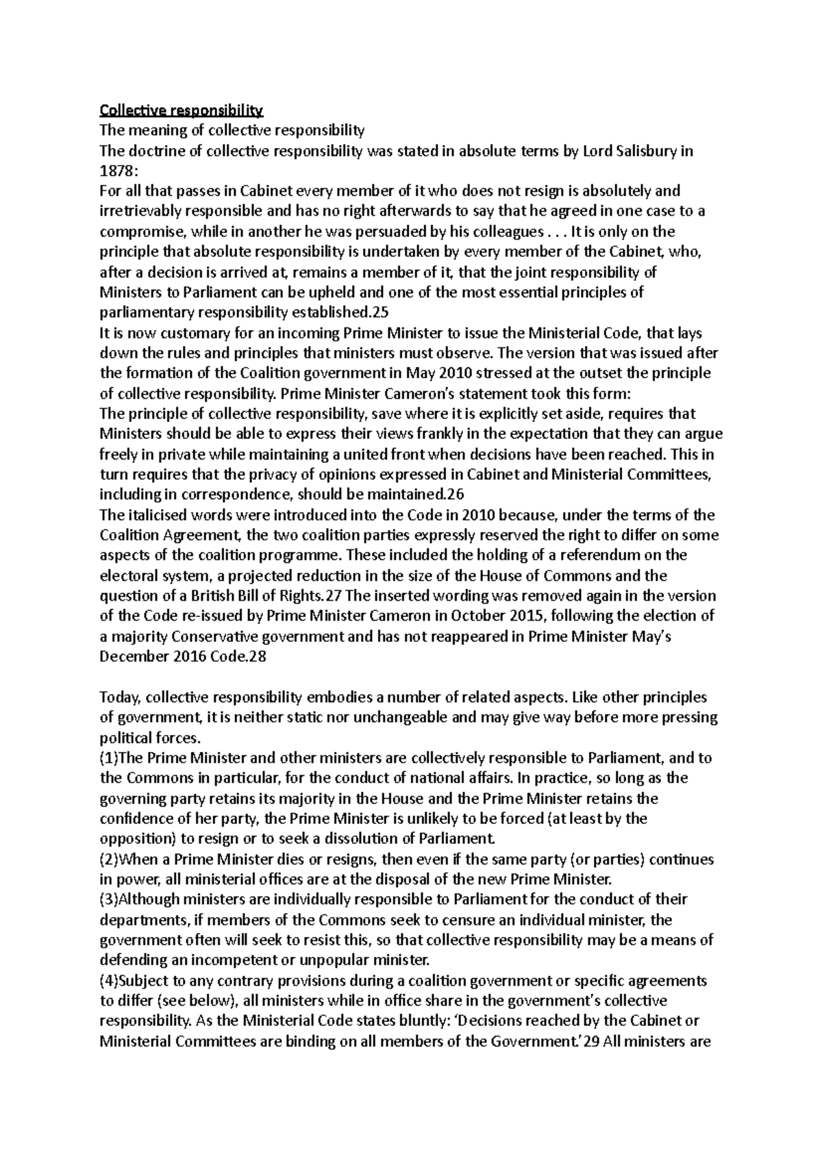 Collective responsibility - .. It is only on the principle that ...