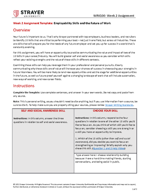 [Solved] SKILLS Problem solving Self and social awareness Relationship ...