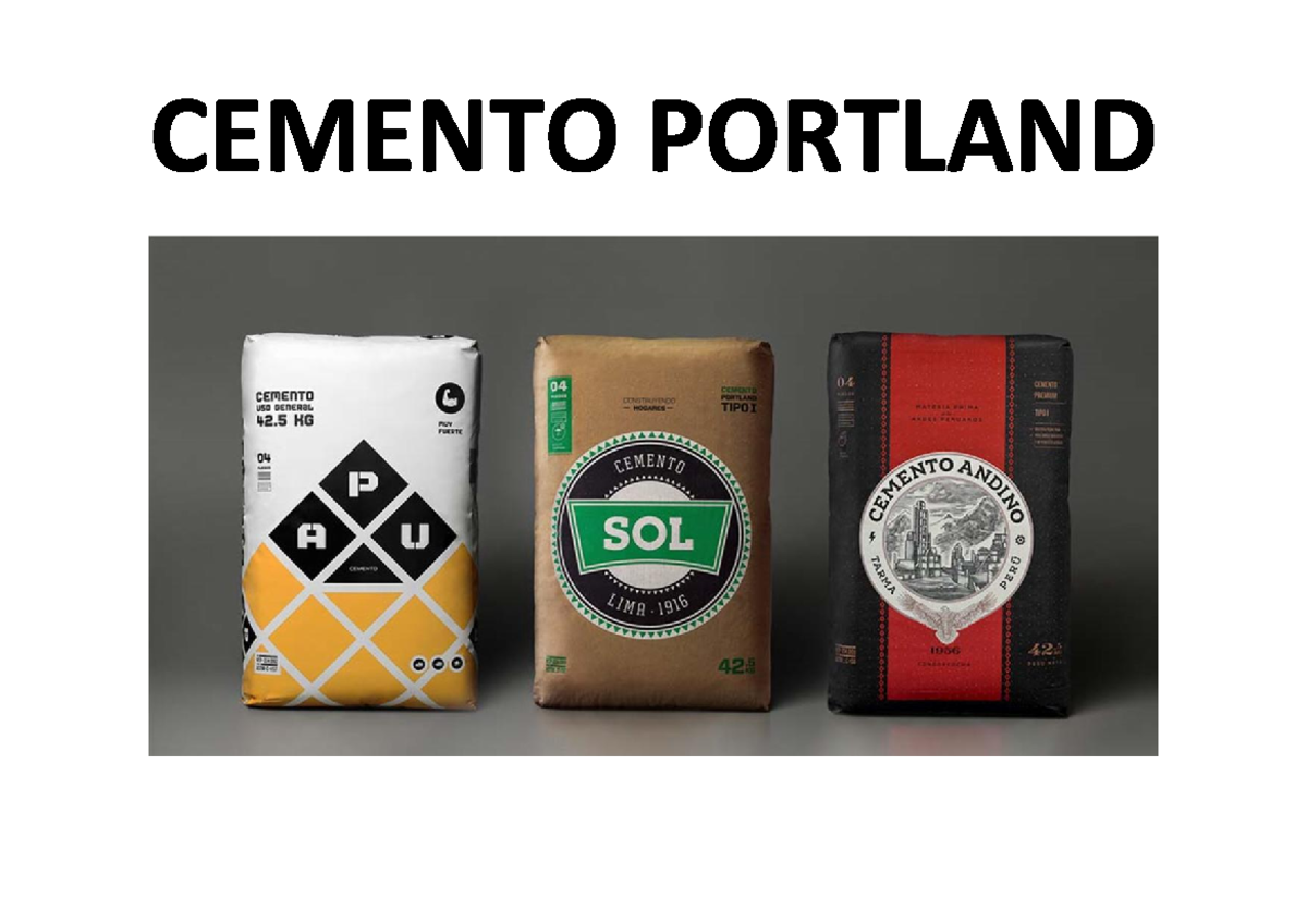 Cemento Portland - concreto - Tecnologia del Concreto - Studocu