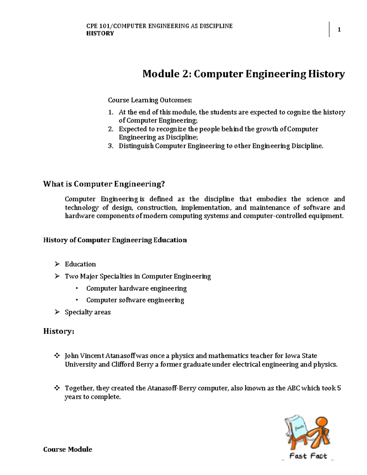 W2 Computer Engineering History - Literatura - MSU - Studocu