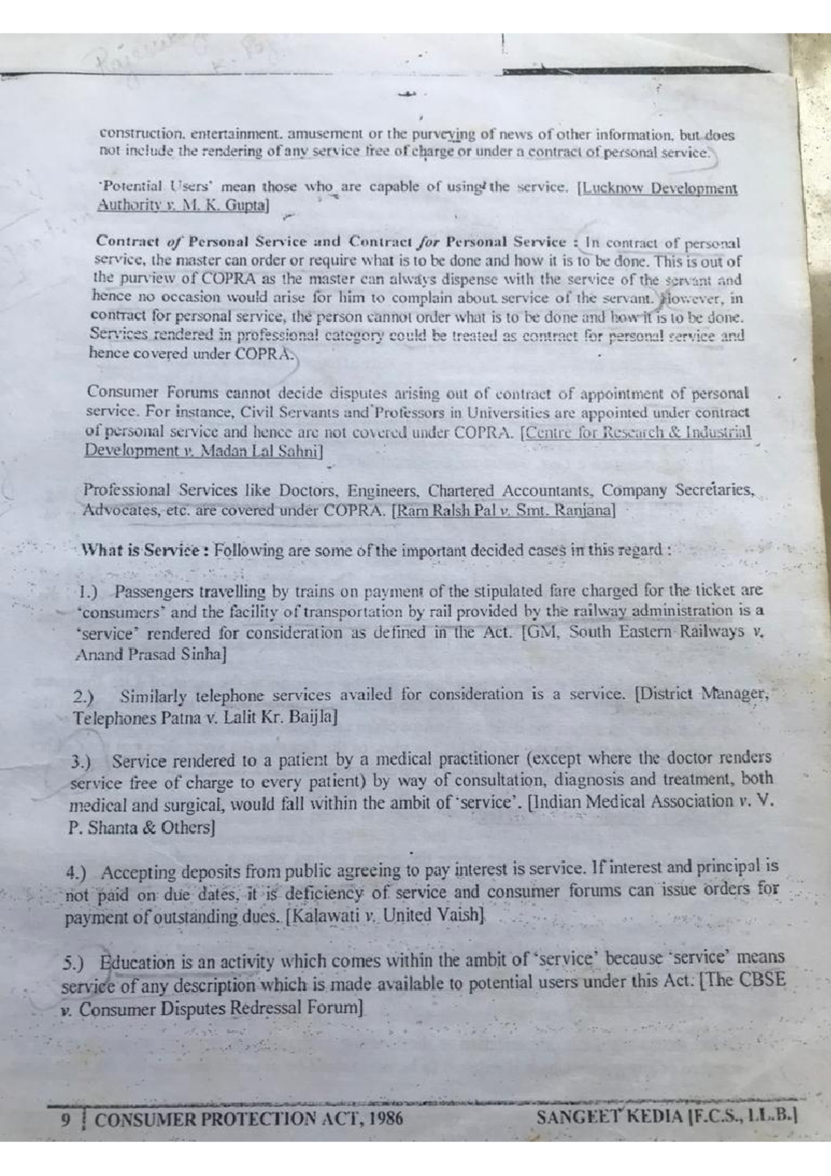 Consumer Protection Act 1986-9 - Economic law - Studocu