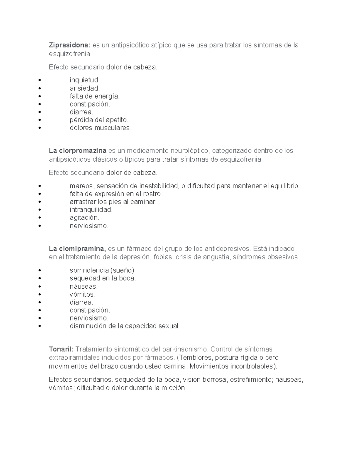 Medicamentos - Ziprasidona: es un antipsicótico atípico que se usa para ...