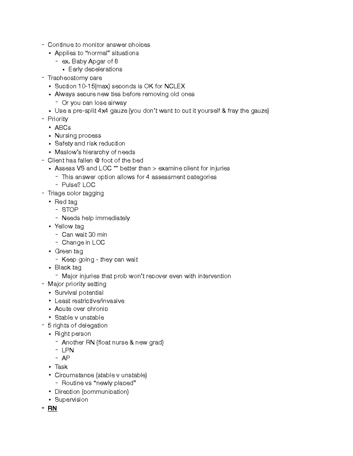 ATI Live Review - Continue to monitor answer choices Applies to “normal ...
