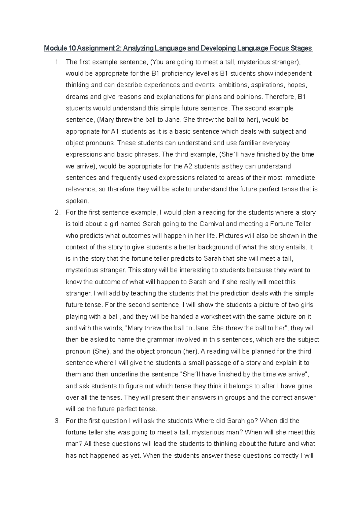 Module 10 Assignment 2 - Module 10 Assignment 2: Analyzing Language and ...