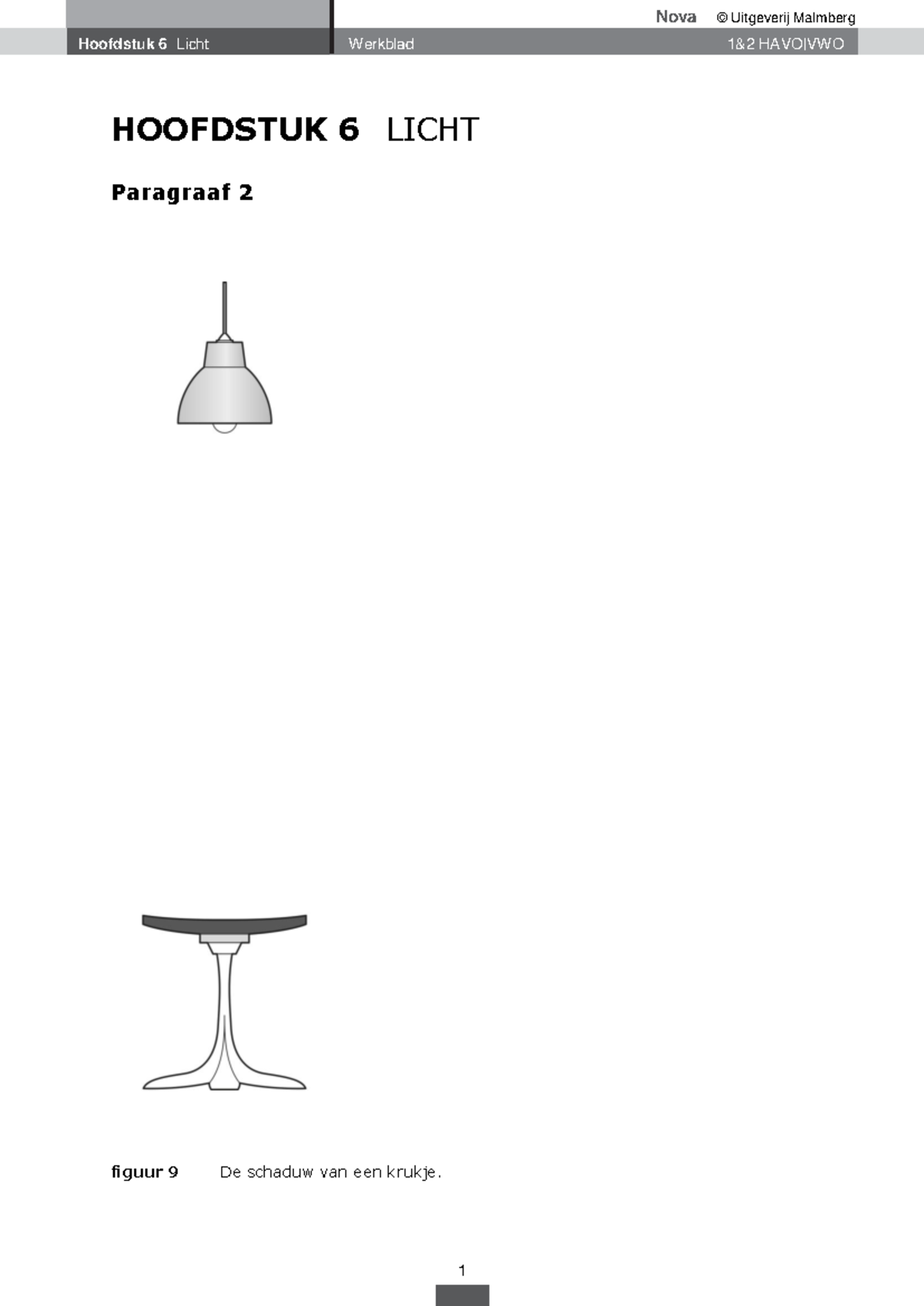 Nova nask 1-2 hv H6 p2 opdr4 werkblad - Wiskunde - Nova © Uitgeverij Malmberg Hoofdstuk 6 Licht ...