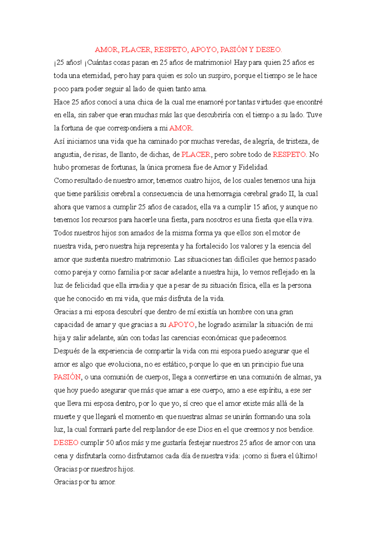 Carta DE AMOR - ¿Cómo evoluciona el amor? - AMOR, PLACER, RESPETO ...