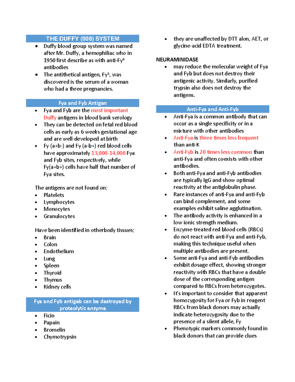 Duffy (008) System - THE DUFFY (008) SYSTEM Duffy blood group system ...