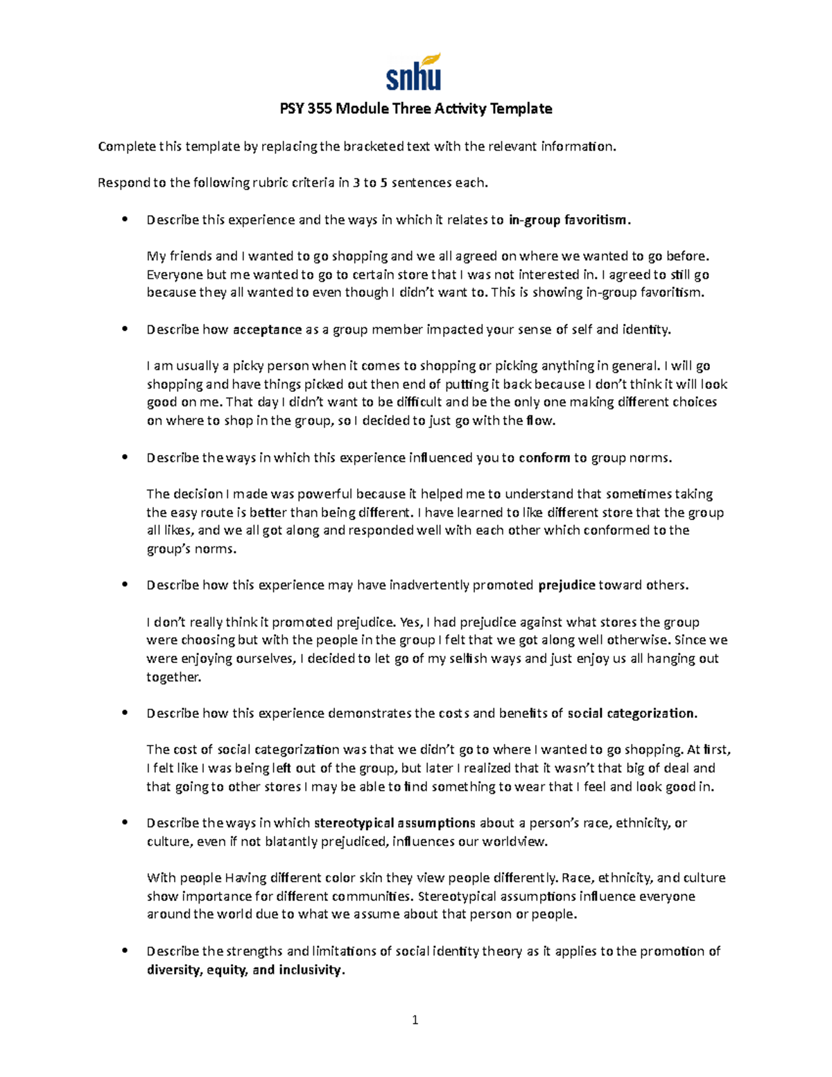 PSY 355 Module Three Activity Template (Auto Recovered) - PSY 355 ...