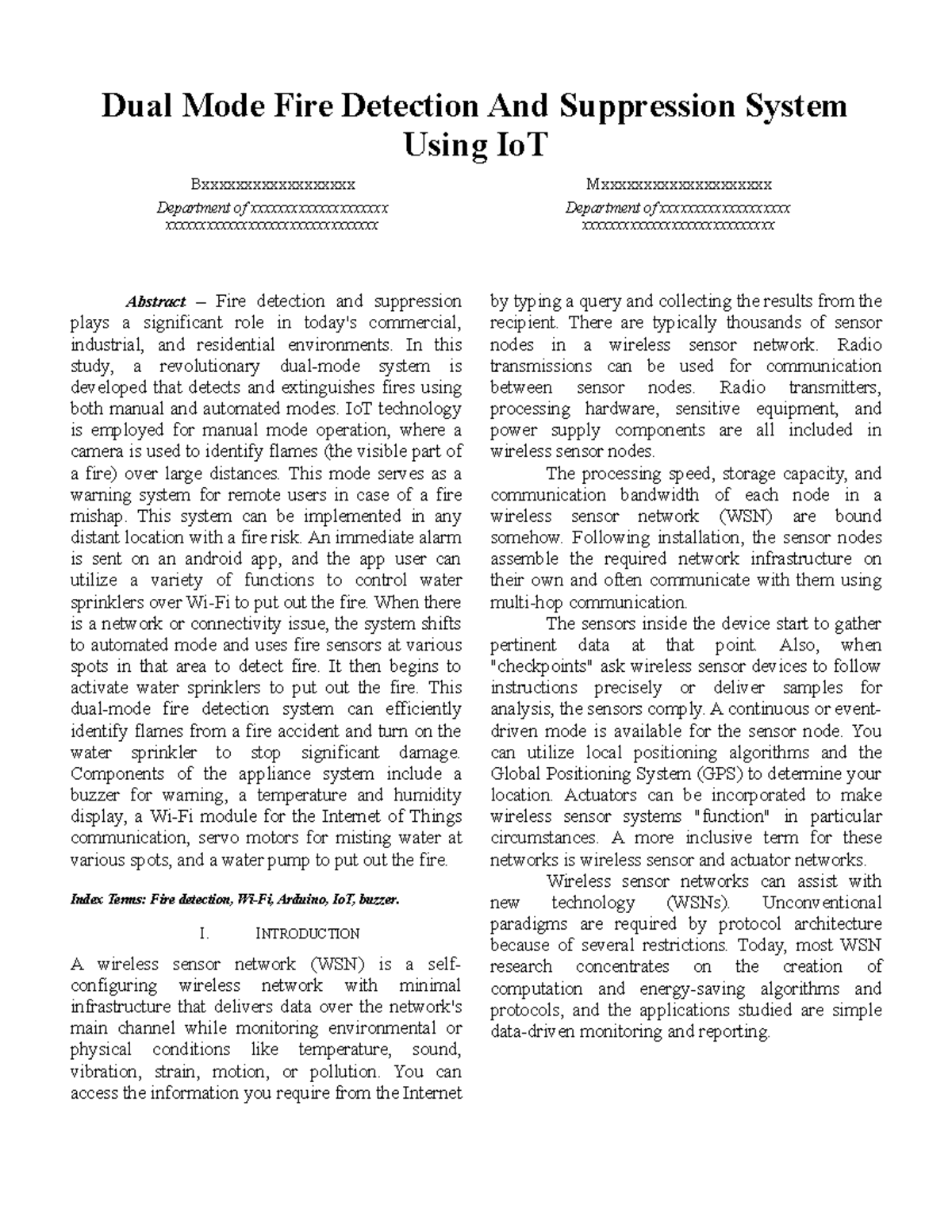 Fire fight ieee paper - material - Dual Mode Fire Detection And ...