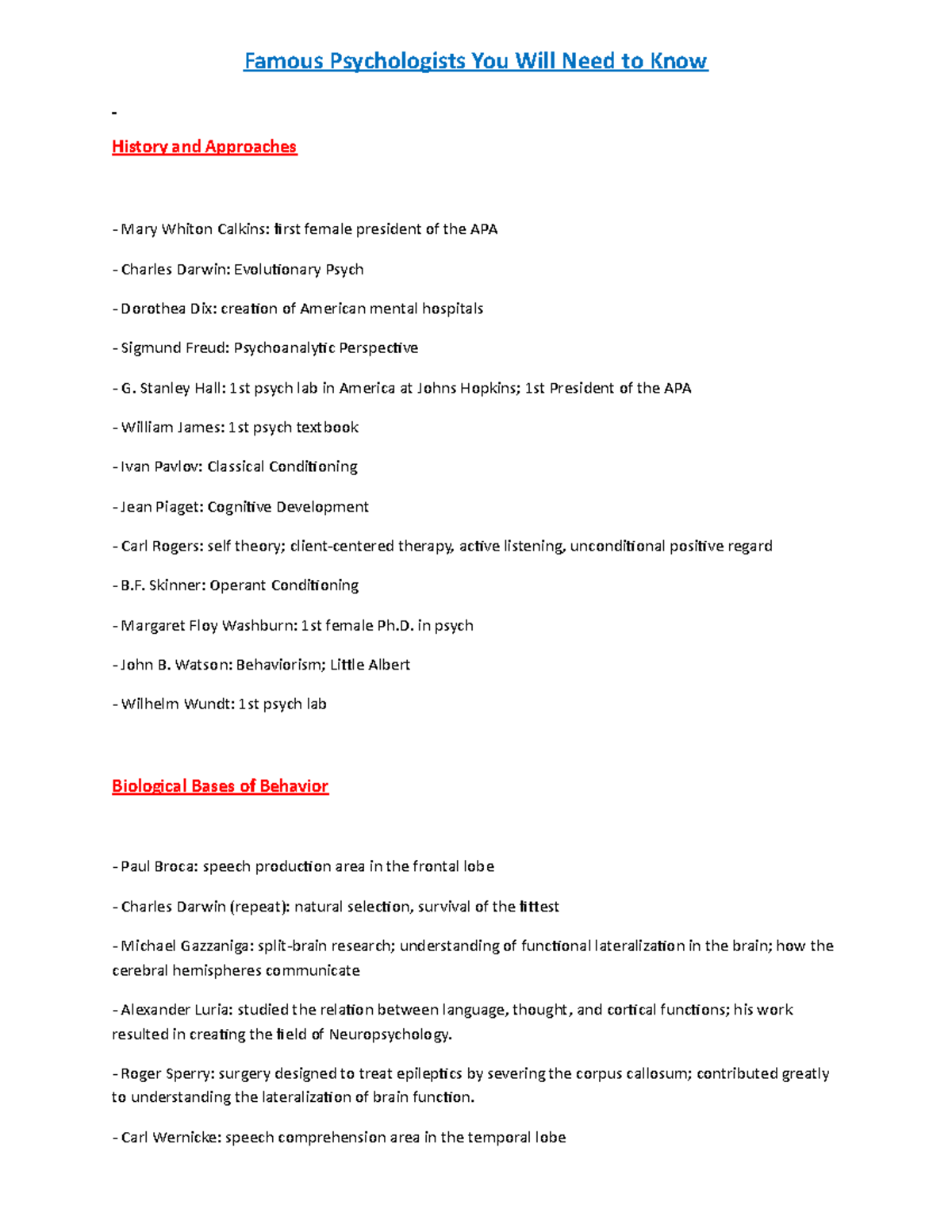 Famous Psychologists - Psychology-Notes - Famous Psychologists You Will ...