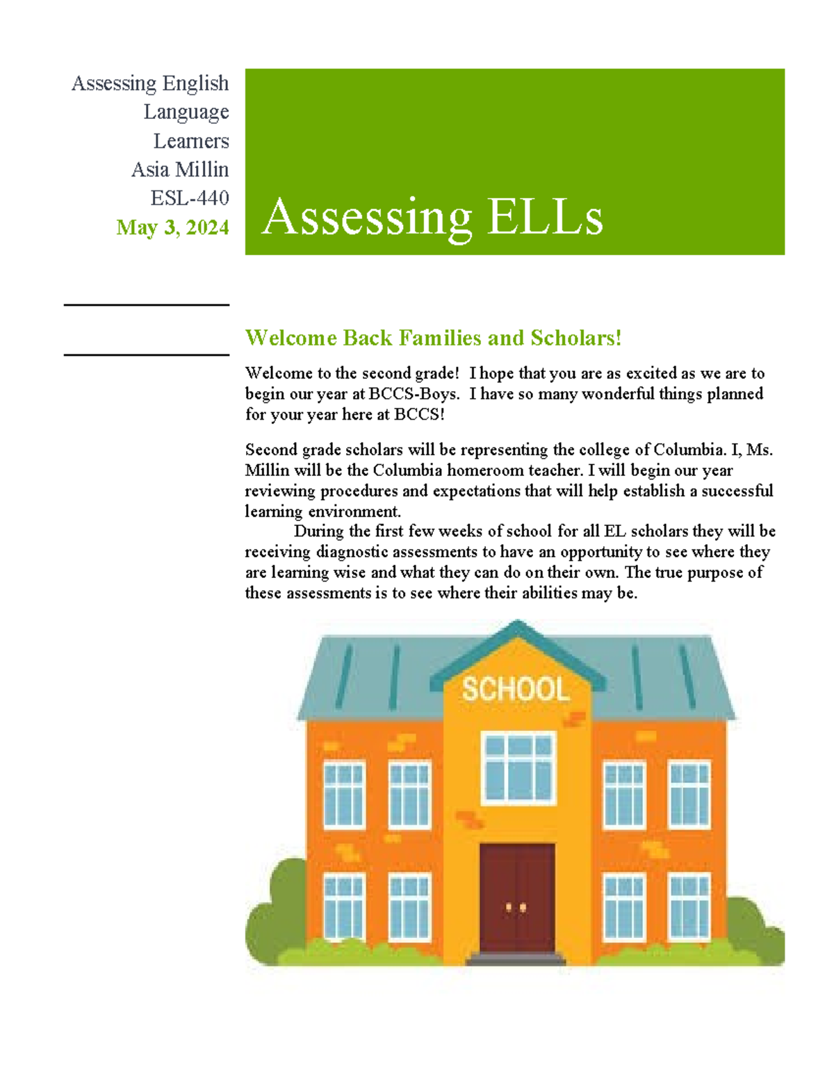 Assessing English Language Learners - Assessing English Language ...