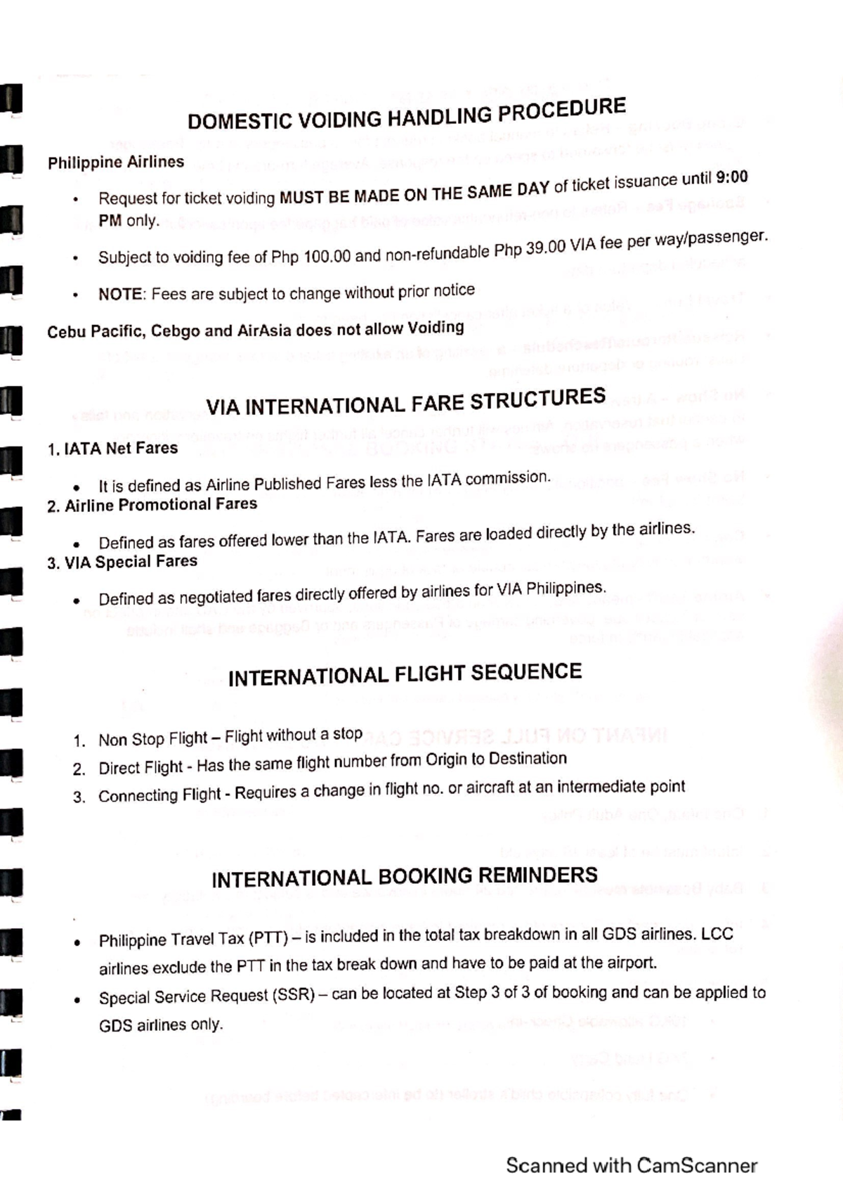 Ticketing Terms in Airline Industry - DOMESTIC VOIDING HANDLING PROCEDURE Philippine Airlines ...