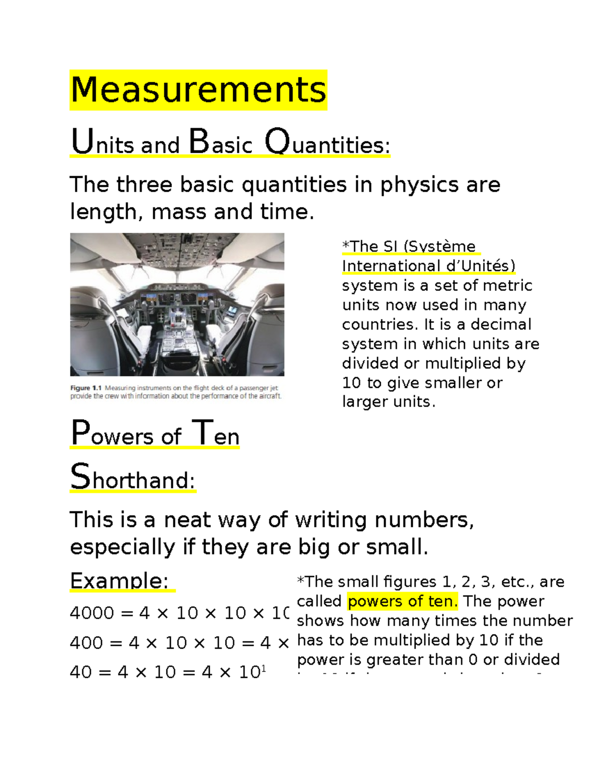 Igcse Physics Chapter 1 - Measurements Units and Basic Quantities ...