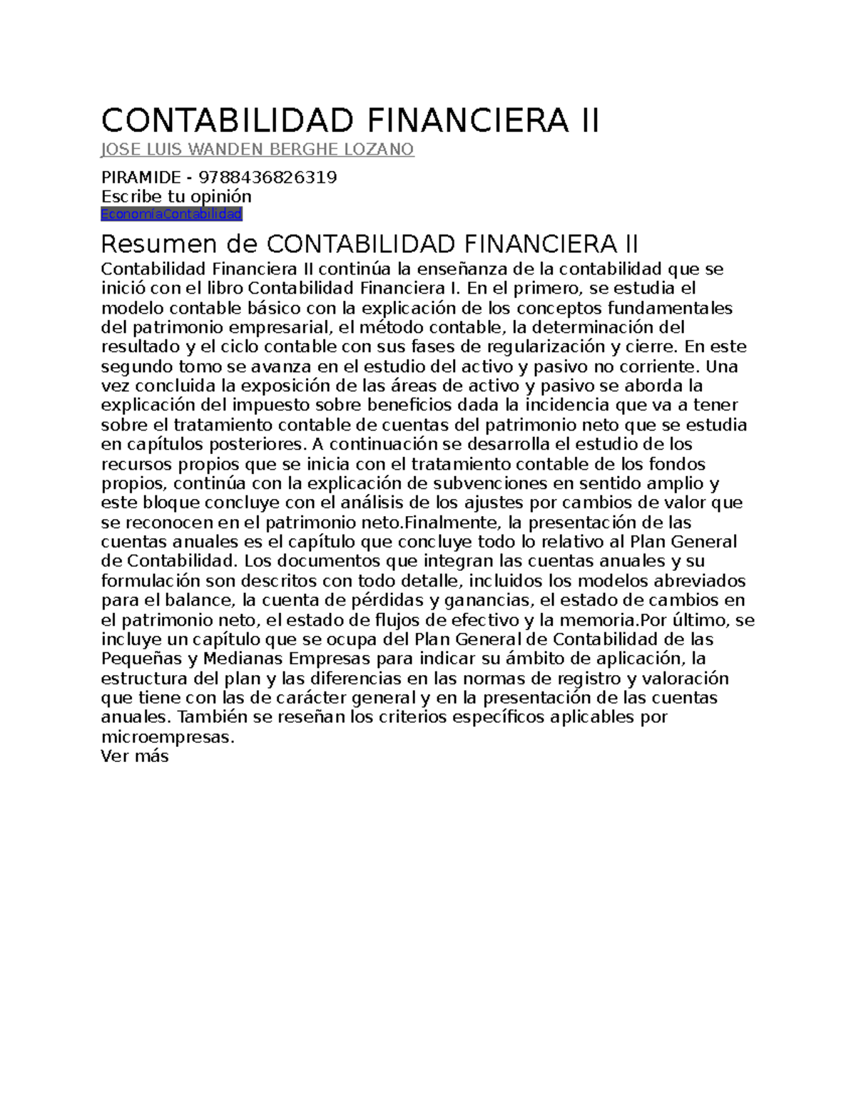 Subir - contabilidad financiera - CONTABILIDAD FINANCIERA II JOSE LUIS WANDEN BERGHE LOZANO ...