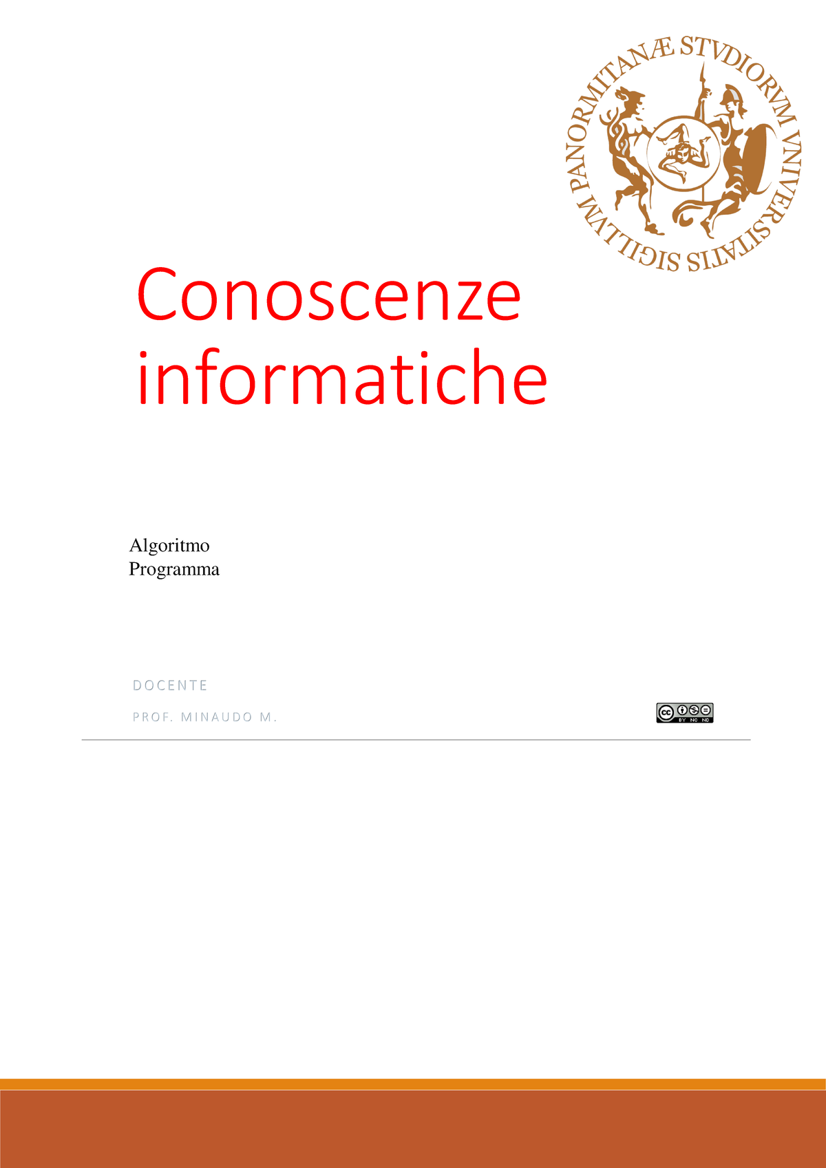 Algoritmo Appunti 1 Conoscenze Informatiche Algoritmo Programma