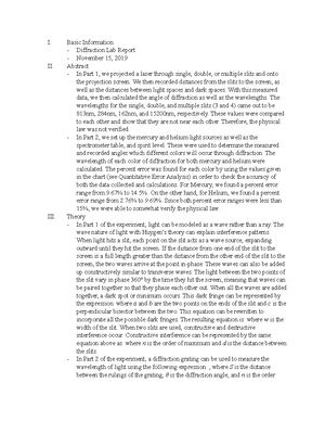 LCR Circuits Lab Report - I. Basic Information - LCR Circuits Lab ...
