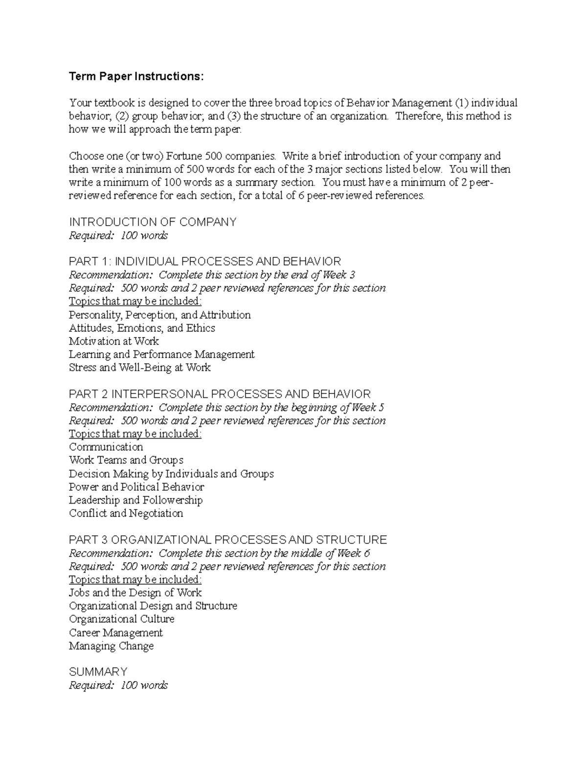 Term Paper - Therefore, this method is how we will approach the term ...