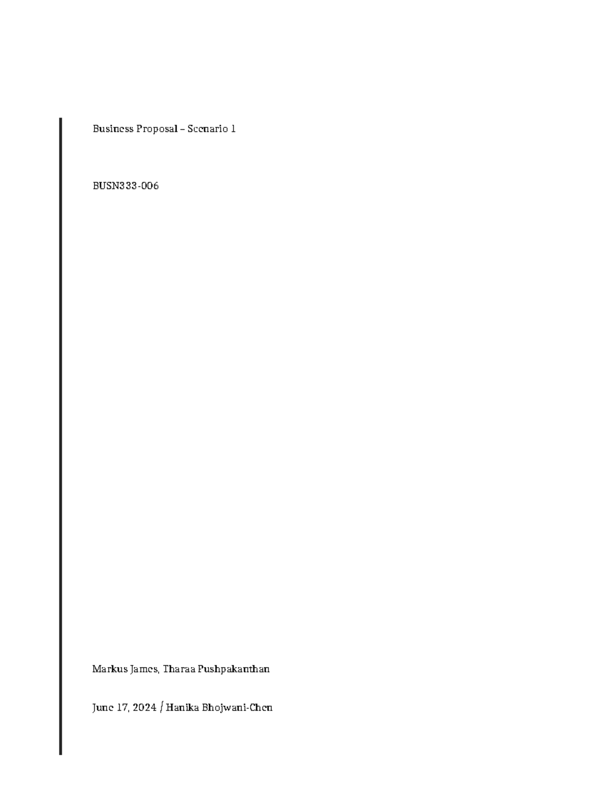 Business Proposal - Outline & Reference Page - Business Proposal ...